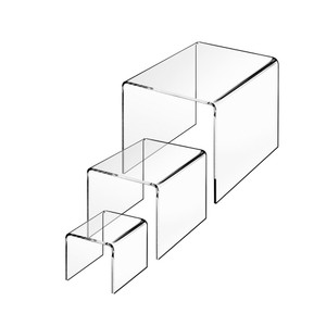 Acrylic Riser Set - Clear Tiered Display Stands
