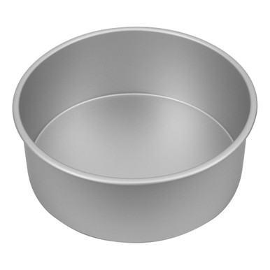 Silver Anodised Round Deep Cake Pan, 25 x 10cm - Bakemaster Australia