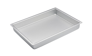 Silver Anodised Lamington Pan 38 x 28x5cm - Bakemaster Australia