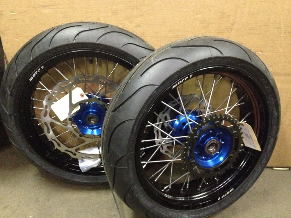Warp9 Tubeless Forged Supermoto Wheels | Custom Moto Wheels