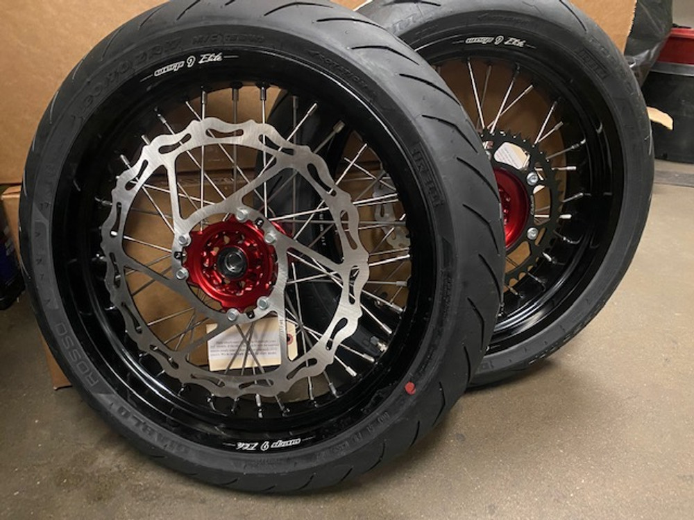 Warp 9 Supermoto Wheels with Tires | Custom Moto Wheels