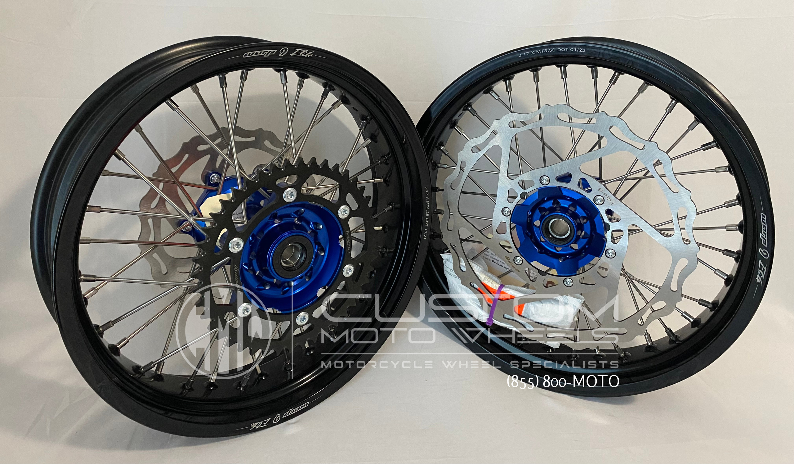 Warp 9 Supermoto Wheels with Tires | Custom Moto Wheels