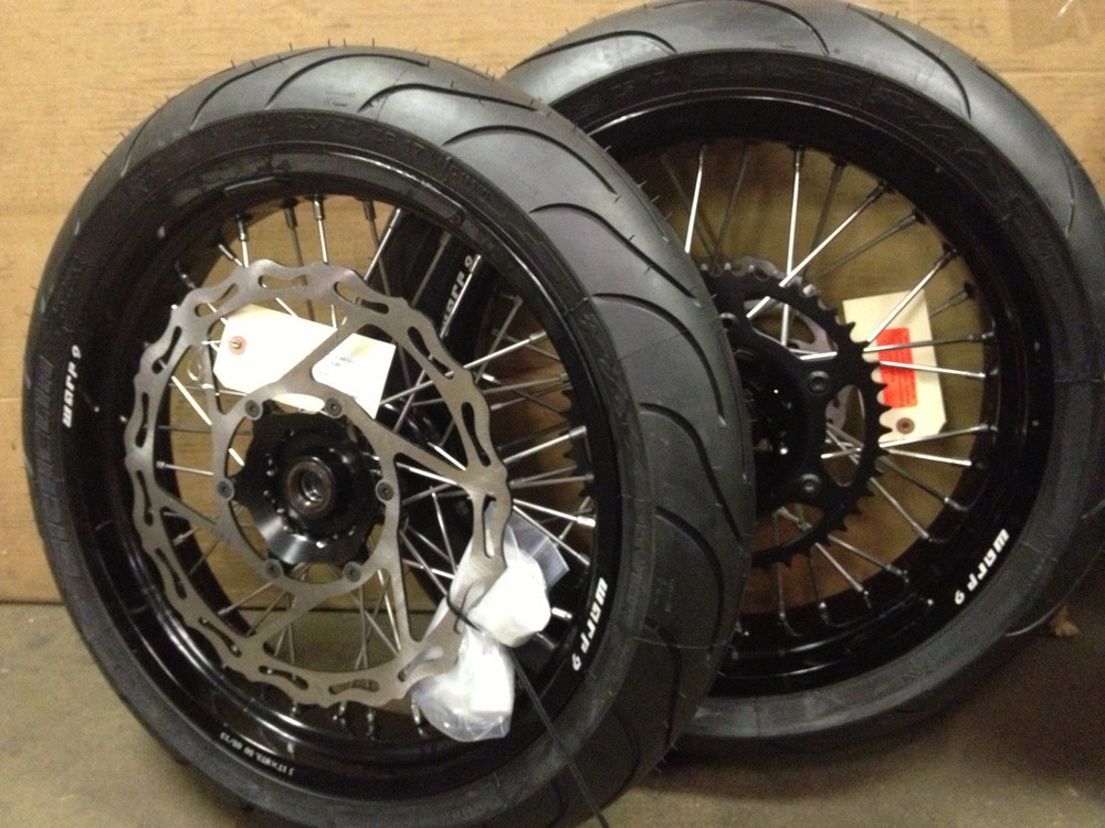 Warp9 Tubeless Forged Supermoto Wheels | Custom Moto Wheels