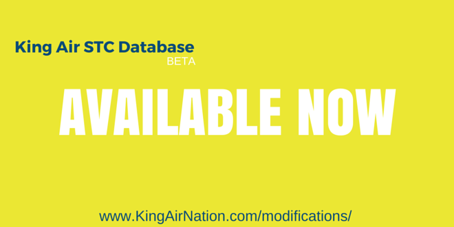 KingAirNation Launches Beechcraft King Air STC Search Tool ...
