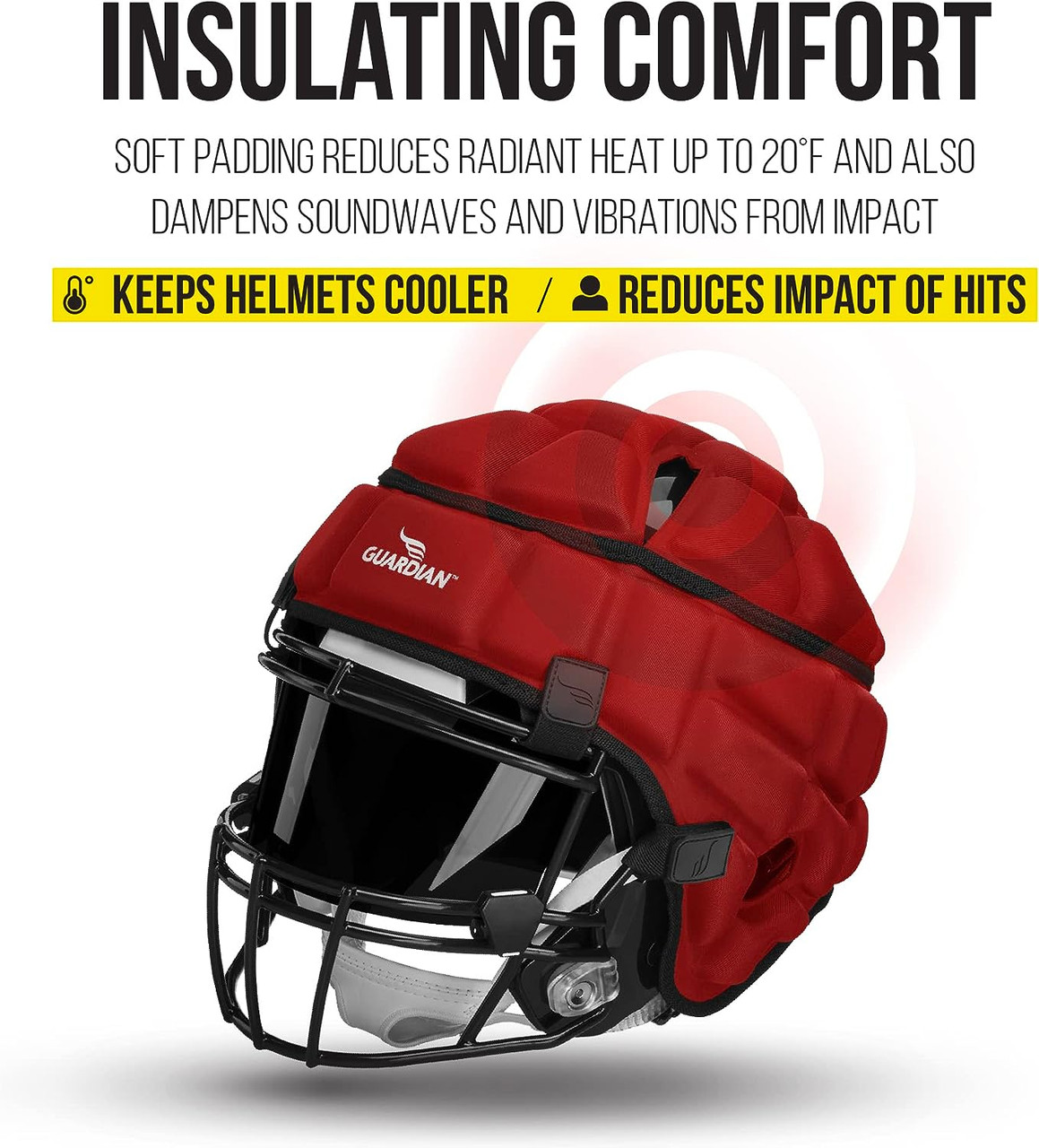 Guardian Innovations Soft Shell Football Helmet Cover Black XT