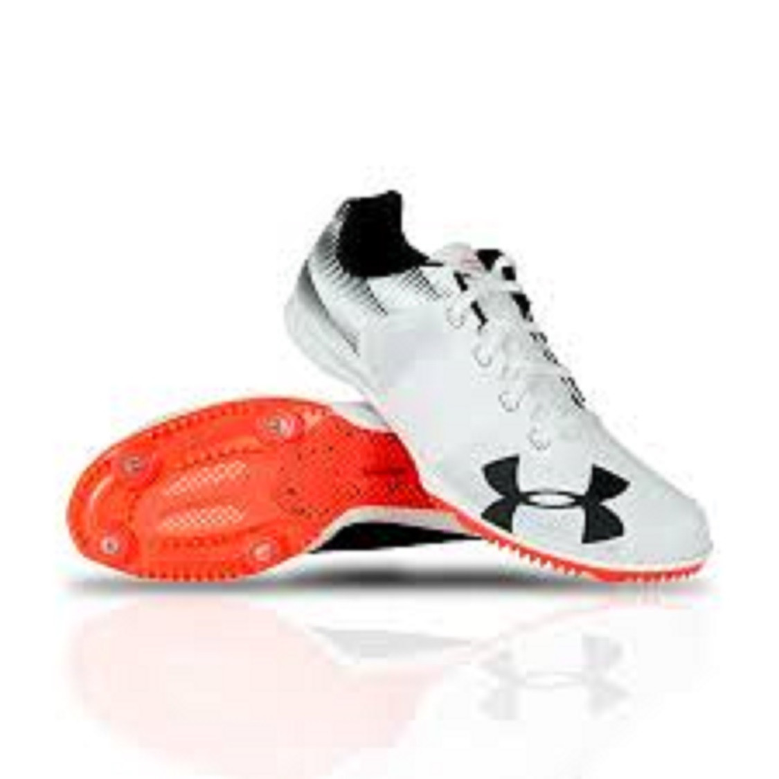 Under Armour Racing Kick Distance Track Shoes White Black Orange