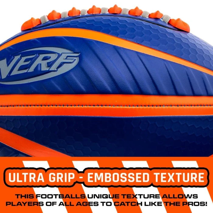NERF Spiral Grip Mini Football Blue Orange