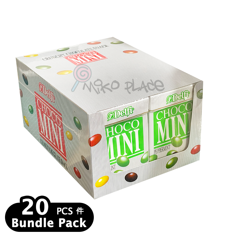 Delfi Choco Mini Peppermint | 達輝 薄荷朱古力豆 40g【Bundle Pack 20pkts ...