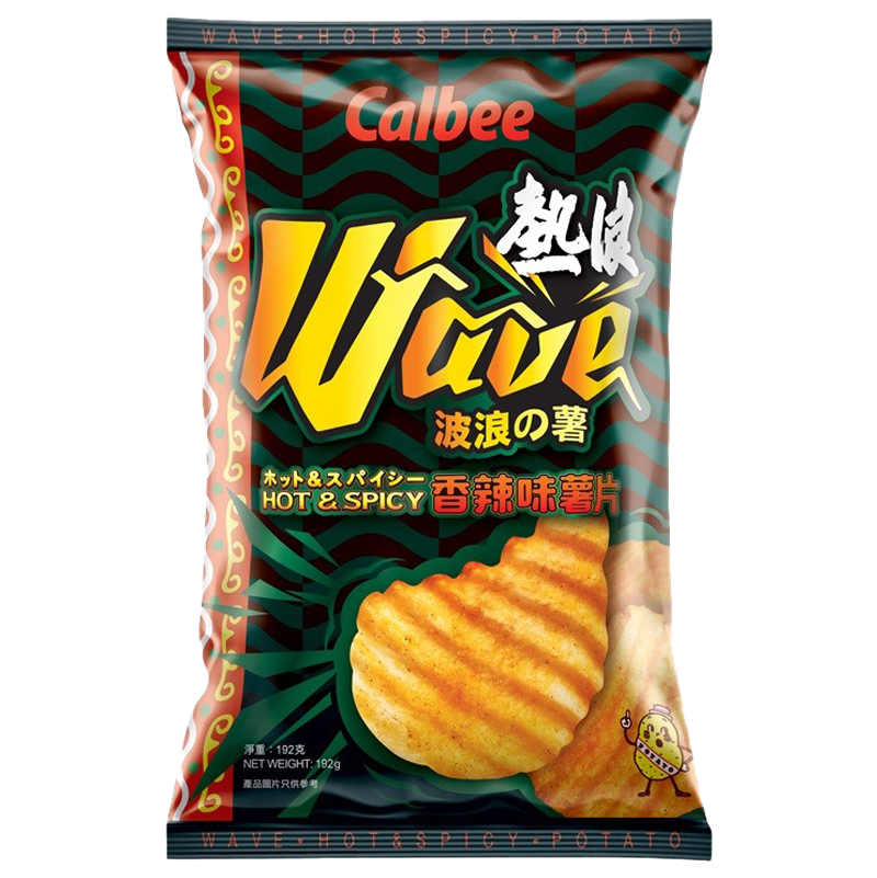 CALBEE - Potato Chips BIG PACK Wave Hot & Spicy Flavor | 卡樂B 熱浪香辣味波浪薯片 ...