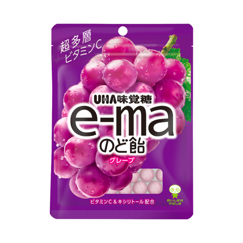 UHA e-ma Candy Grape Flv | 味覺糖 E-MA 提子糖袋裝 50g