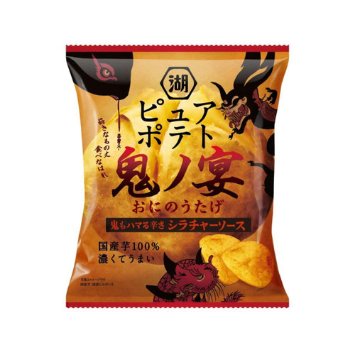 KOIKEYA Pure Potato Oni-no-utage Sriracha Sauce Flavor | 湖池屋 鬼之宴是拉差醬味薯片 ...