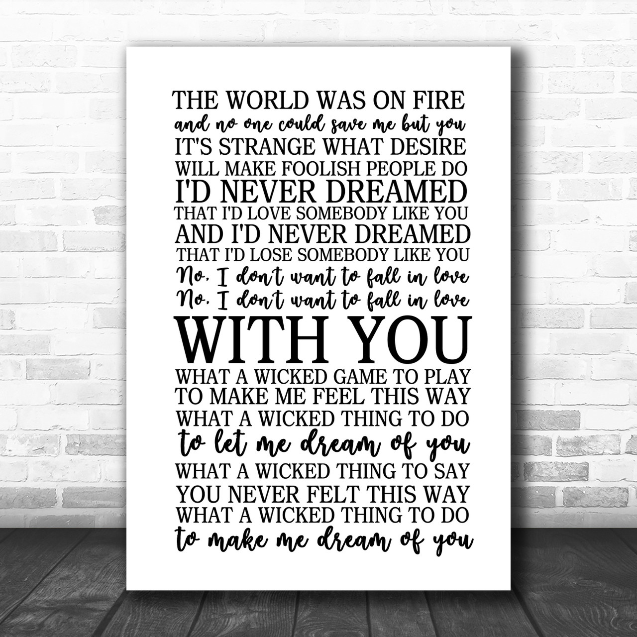 Music Wall Art | Song Lyric Designs