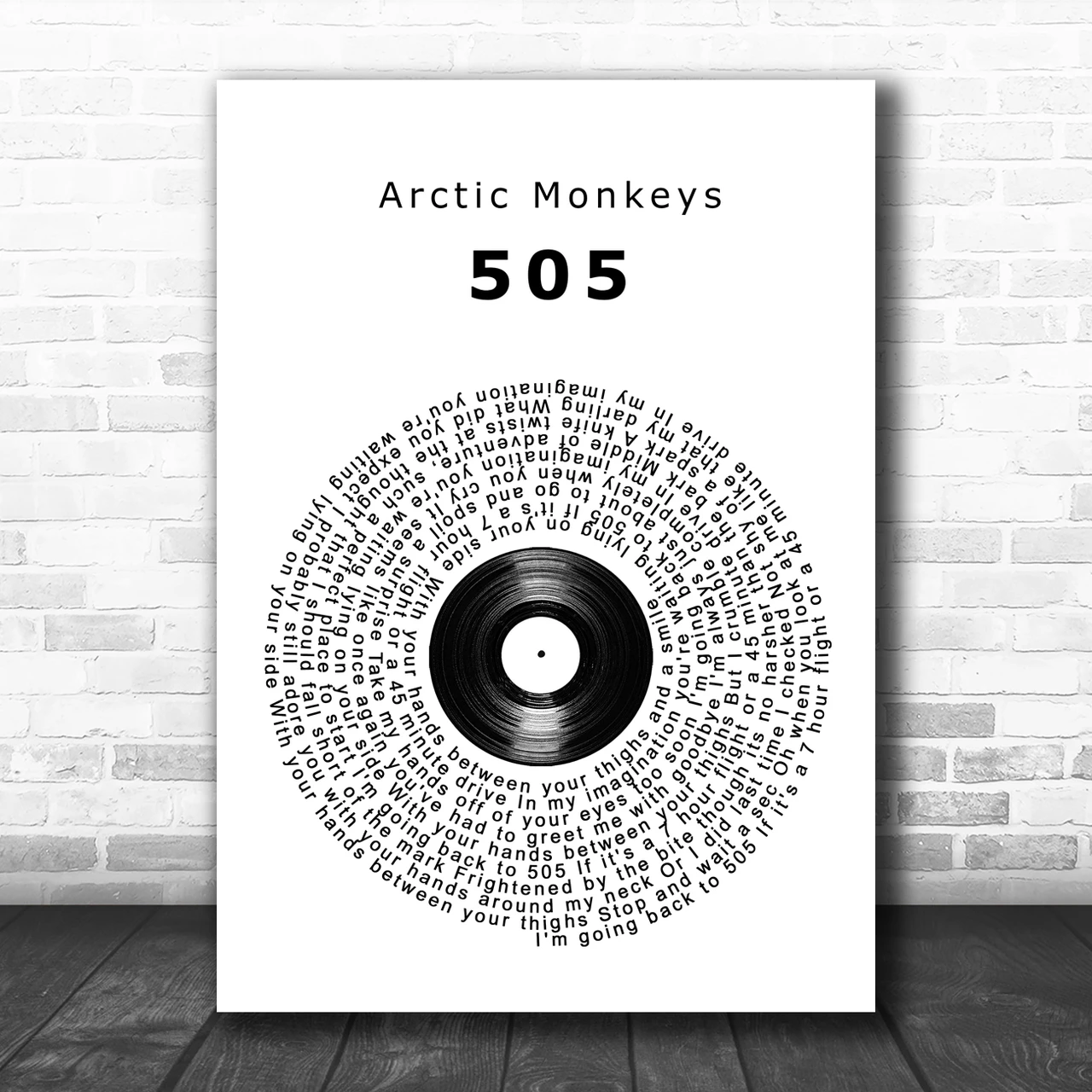 Arctic Monkeys 505 Vinyl Record Song Lyric Music Poster Print - Song ...