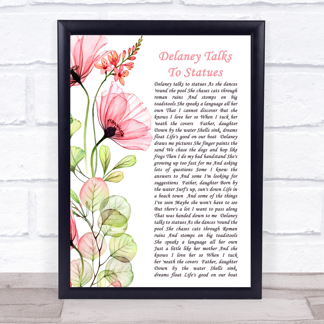 Jimmy Buffett Delaney Talks To Statues Floral Poppy Side Script Song ...