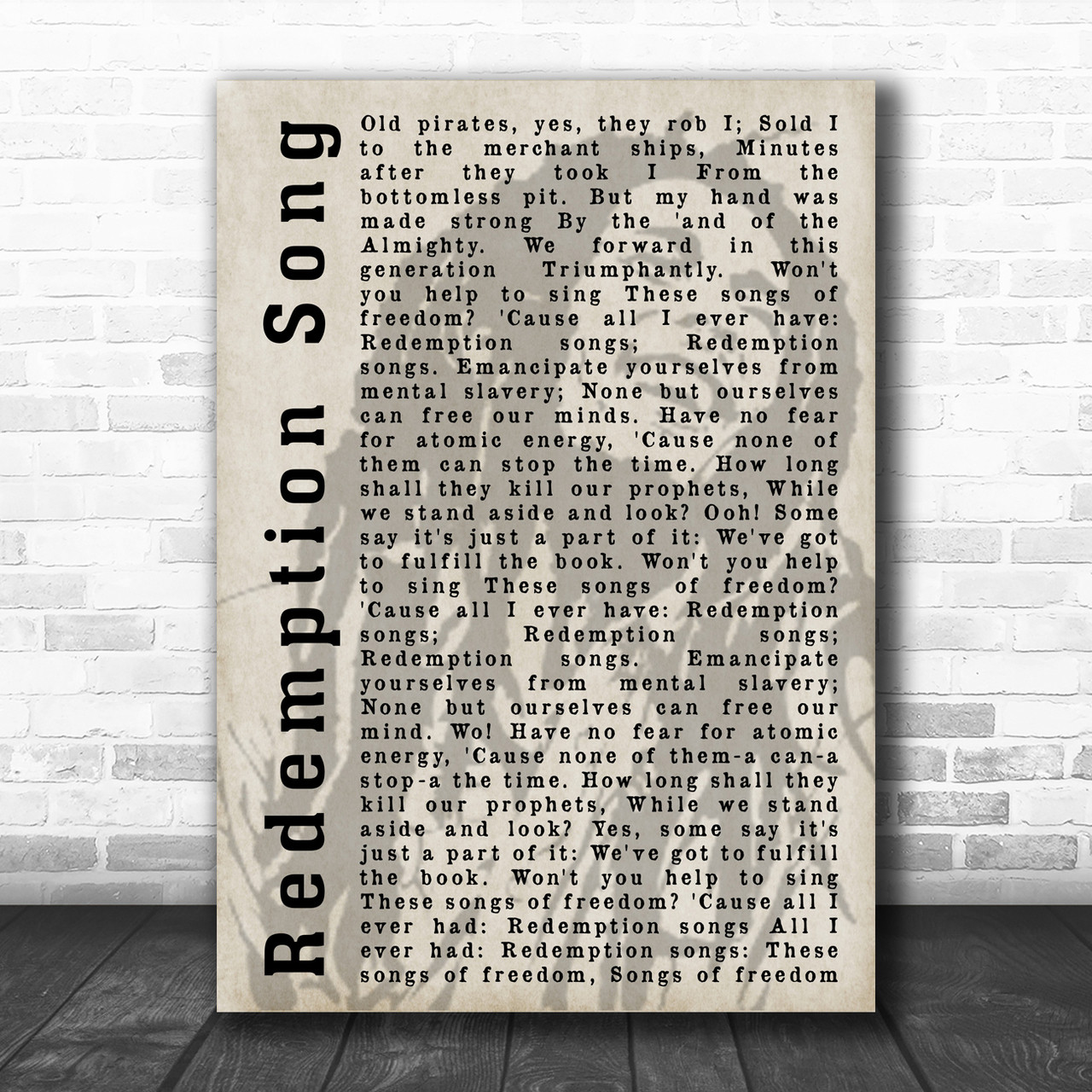 Bob Marley Redemption Song Poster