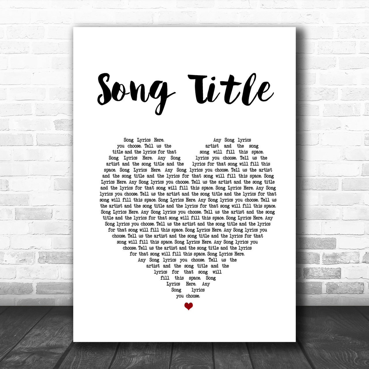 Custom Song Lyric Art | Song Lyric Designs