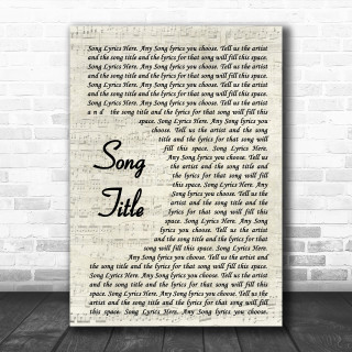 Custom Song Lyric Art | Song Lyric Designs