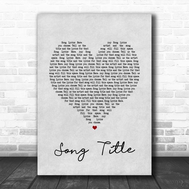 Custom Song Lyric Art | Song Lyric Designs