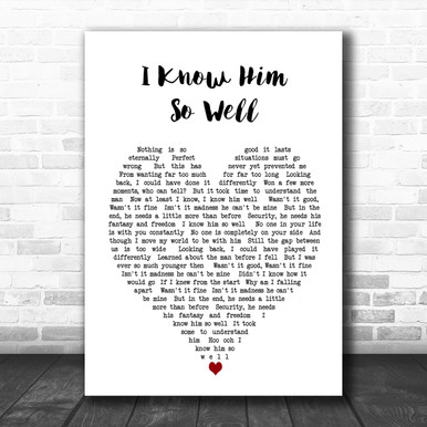 Whitney Houston I Know Him So Well Heart Song Lyric Music Wall Art ...