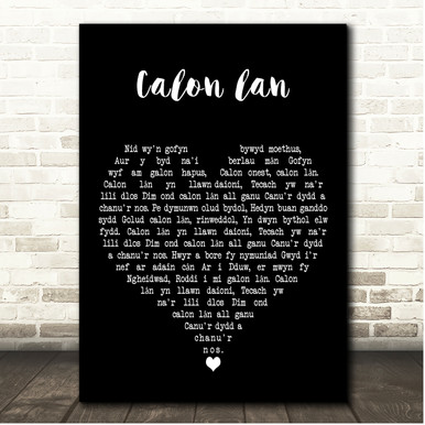 Catherine Jenkins Calon lan Black Heart Song Lyric Print - Song Lyric ...
