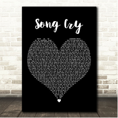 JAY-Z Song Cry Black Heart Song Lyric Print - Song Lyric Designs