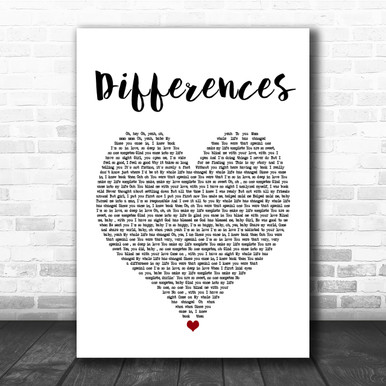 Ginuwine Differences Heart Song Lyric Quote Print - Song Lyric Designs