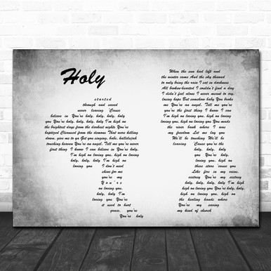 Florida Georgia Line Holy Man Lady Couple Grey Song Lyric Quote Print ...