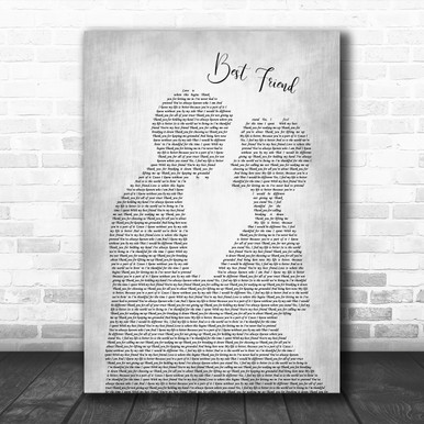 Jason Mraz Best Friend Grey Song Lyric Man Lady Bride Groom Wedding ...