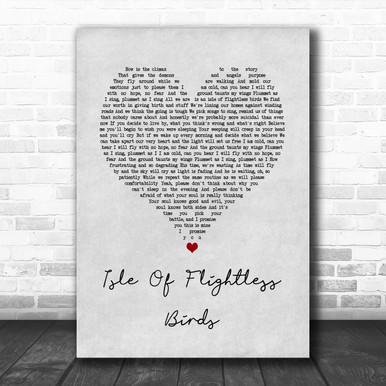 Twenty One Pilots Isle Of Flightless Birds Grey Heart Song Lyric Quote ...