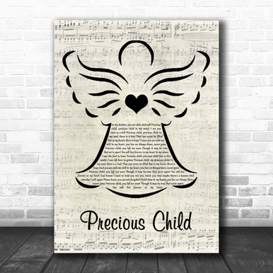 Karen Taylor Good Precious Child Music Script Angel Song Lyric Print ...