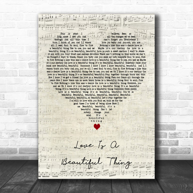 Al Green Love Is A Beautiful Thing Script Heart Decorative Wall Art ...
