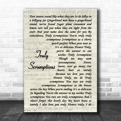 Chitty Chitty Bang Bang Truly Scrumptious Vintage Script Decorative ...