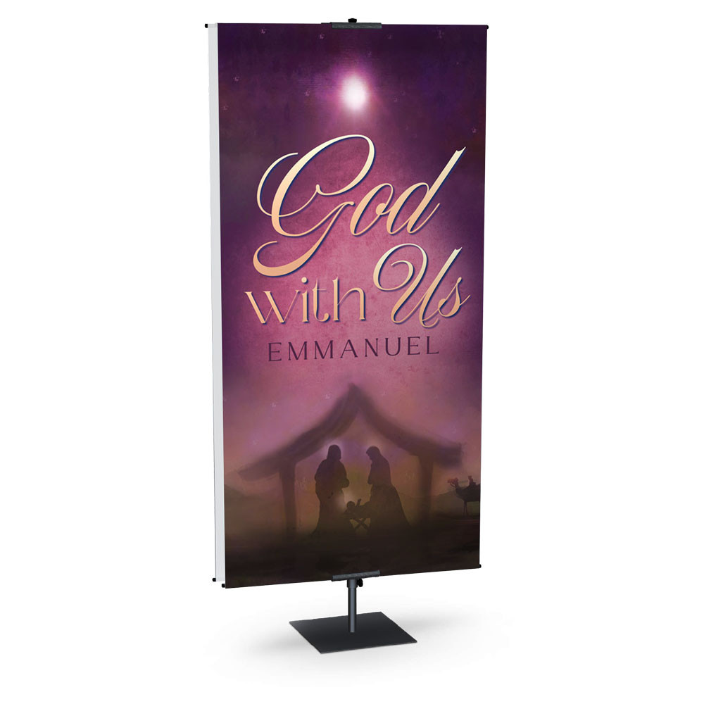 Church Banner - Advent - God With Us - Purple Nativity Series ...