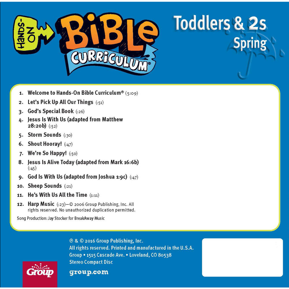 Spring 2024 Hands-On Bible Curriculum Toddlers & 2s CD - Concordia Supply