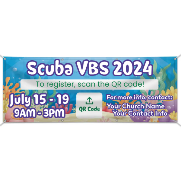 Easy Custom Outdoor Vinyl Banner - Scuba VBS - BSCU003