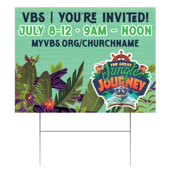 Template VBS Yard Sign: Easy Custom Outdoor Yard Sign - Personalize in ...
