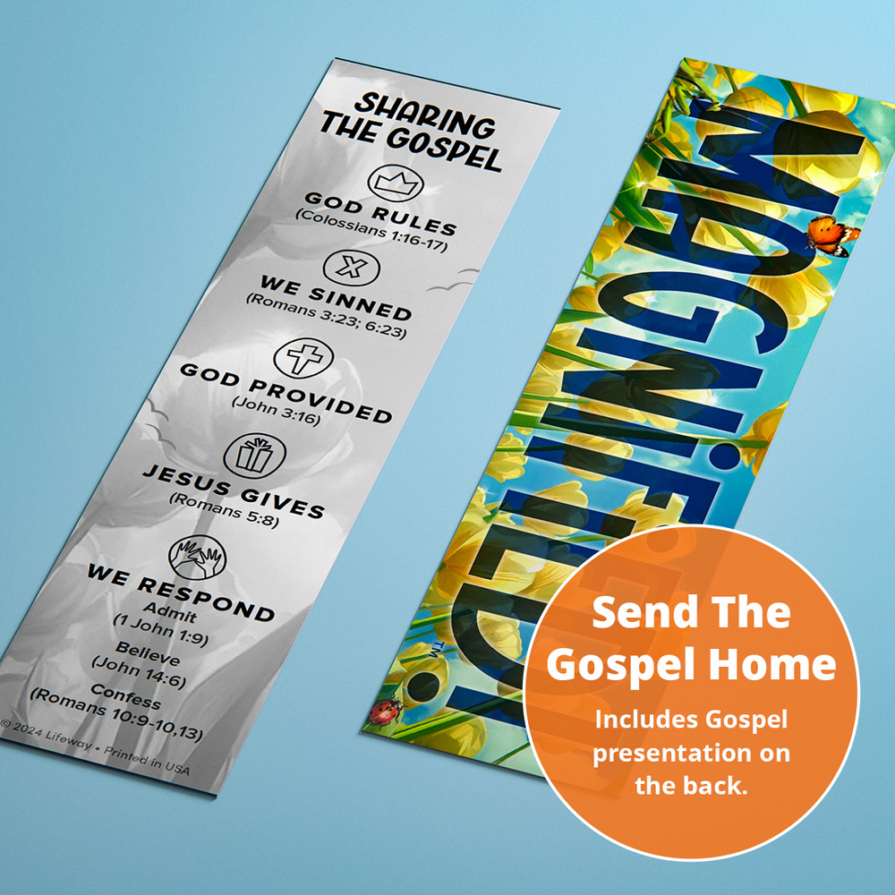 Bookmarks Pkg 50 - 2" x 6.5" - Two/Sided with Logo and Gospel Message ...