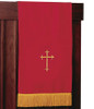 Pulpit/Lectern Scarf Red/White w/ Cross - Concordia Supply