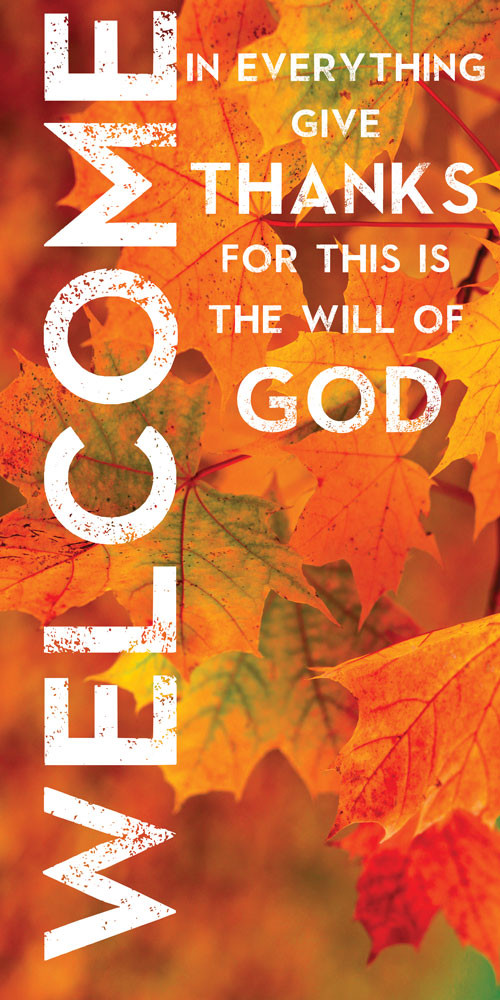 Church Banner - Fall & Thanksgiving - Welcome - B43062