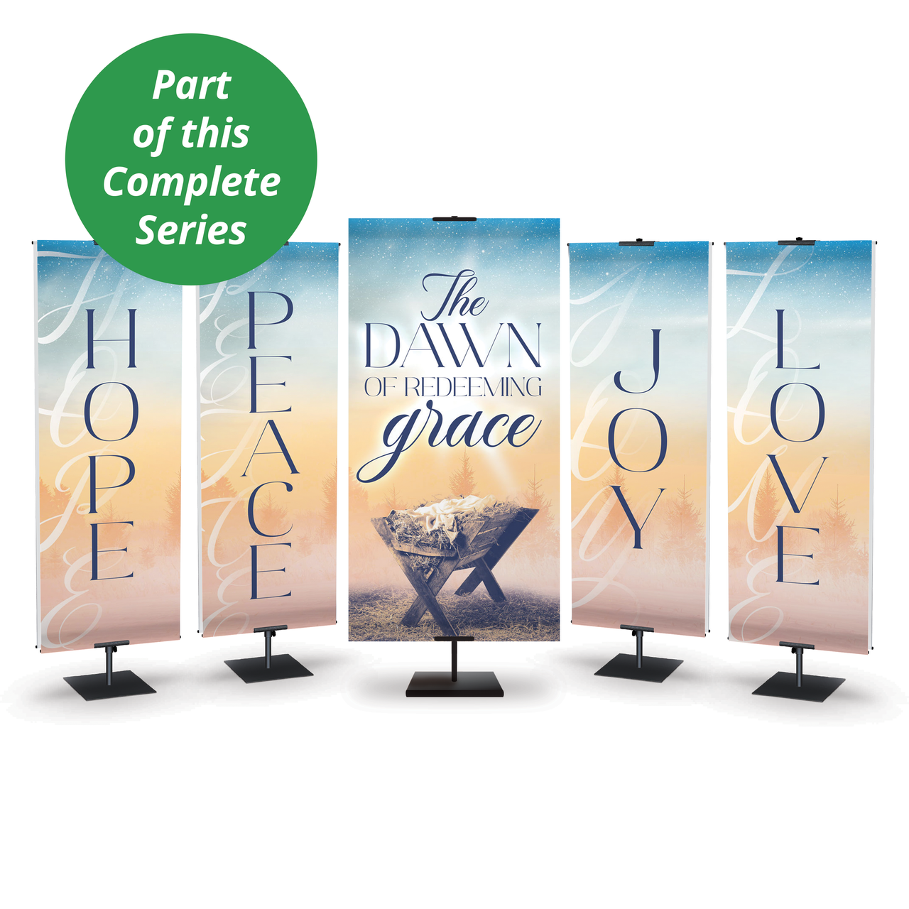 Church Banner - Christmas - Dawn of Grace Advent - Redeeming Grace