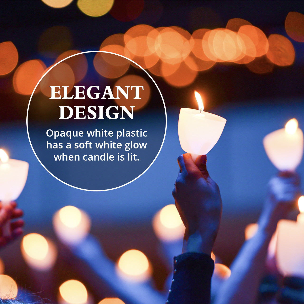White Plastic Shield Drip Protectors (Pack of 50) Use with Candlelight ...
