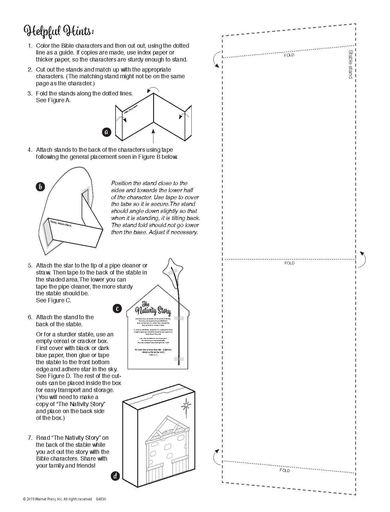 The Nativity Color & Cut-Out Activity Book - Digital Download ...