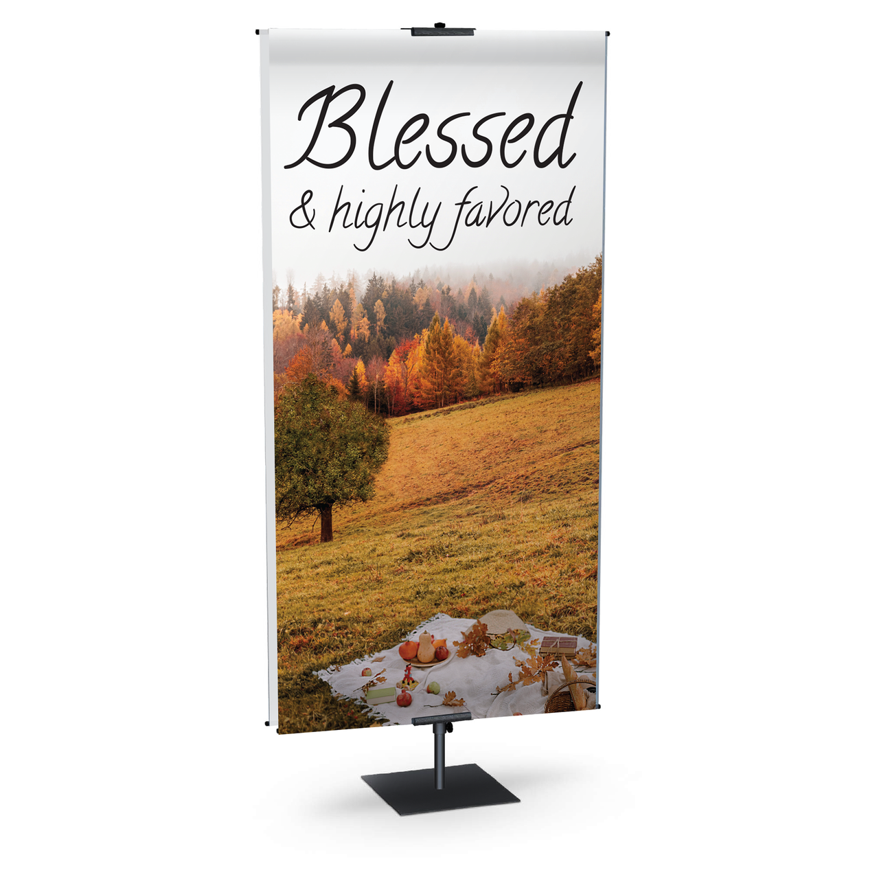 Church Banner - Thanksgiving - Fall - Blessed and Favored - Concordia ...