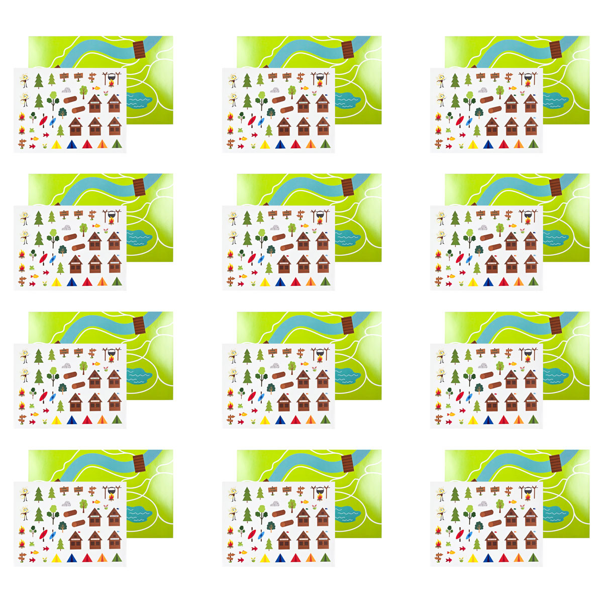 Create-a-Campsite Poster with Stickers - Pack of 12 - Camp Firelight ...