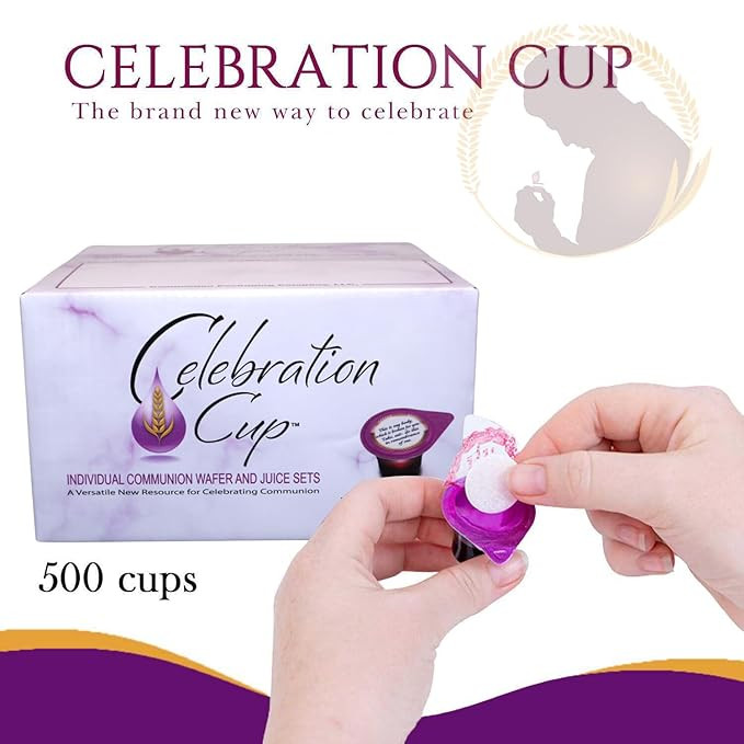 Celebration Cup - Pre-filled Communion Cups Wafer & Juice Sets - Box of 500
