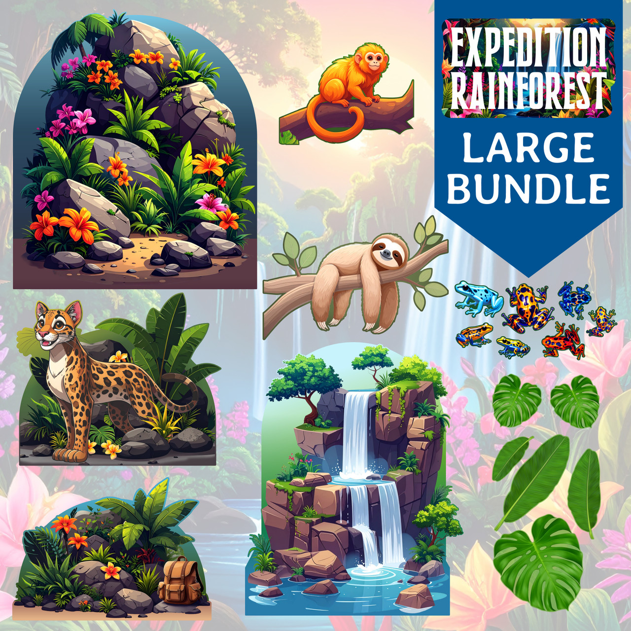 Expedition Rainforest 8-Sets Large Display Bundle - Easy Scene Pop-Up ...