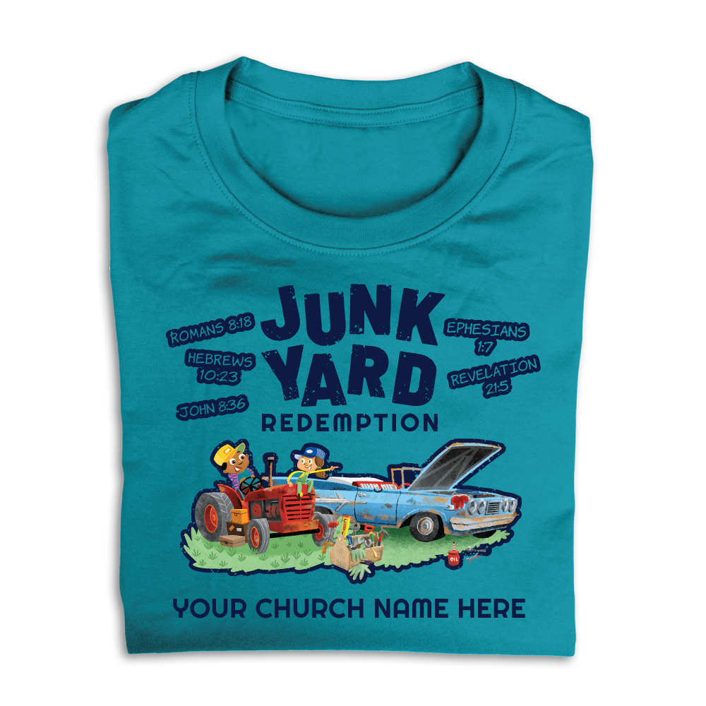Easy Custom VBS T-Shirt - Full Color Design - Junkyard Redemption VBS ...