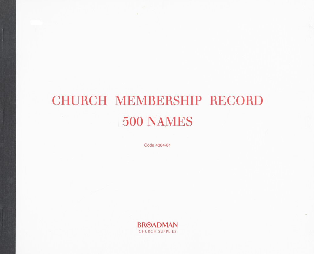 Church Membership Record Book (Form M-1) - Concordia Supply