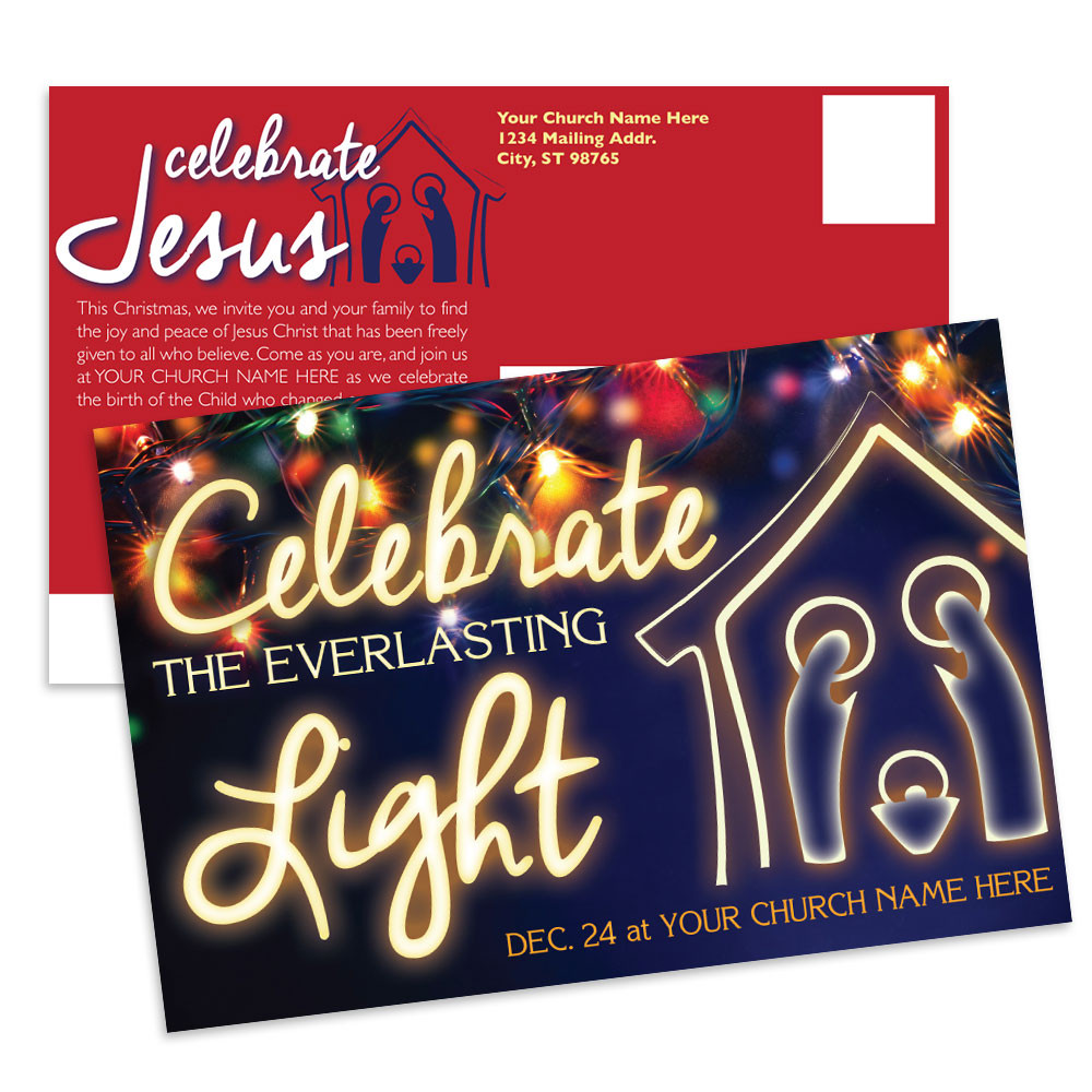 Customizable Christmas Postcards - The Everlasting Light - Concordia Supply