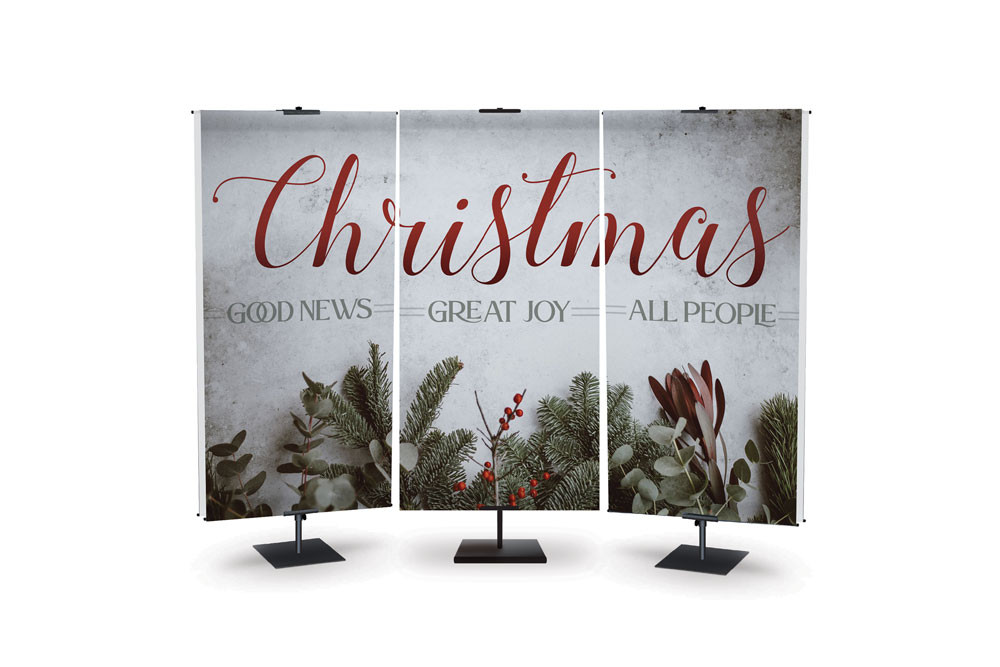 Church Banner - Good News Christmas - Good News Triptych
